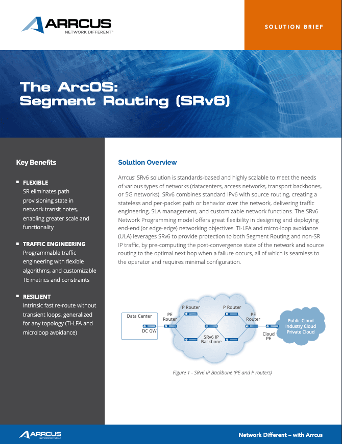 The ArcOS: Segment Routing (SRv6) | Arrcus